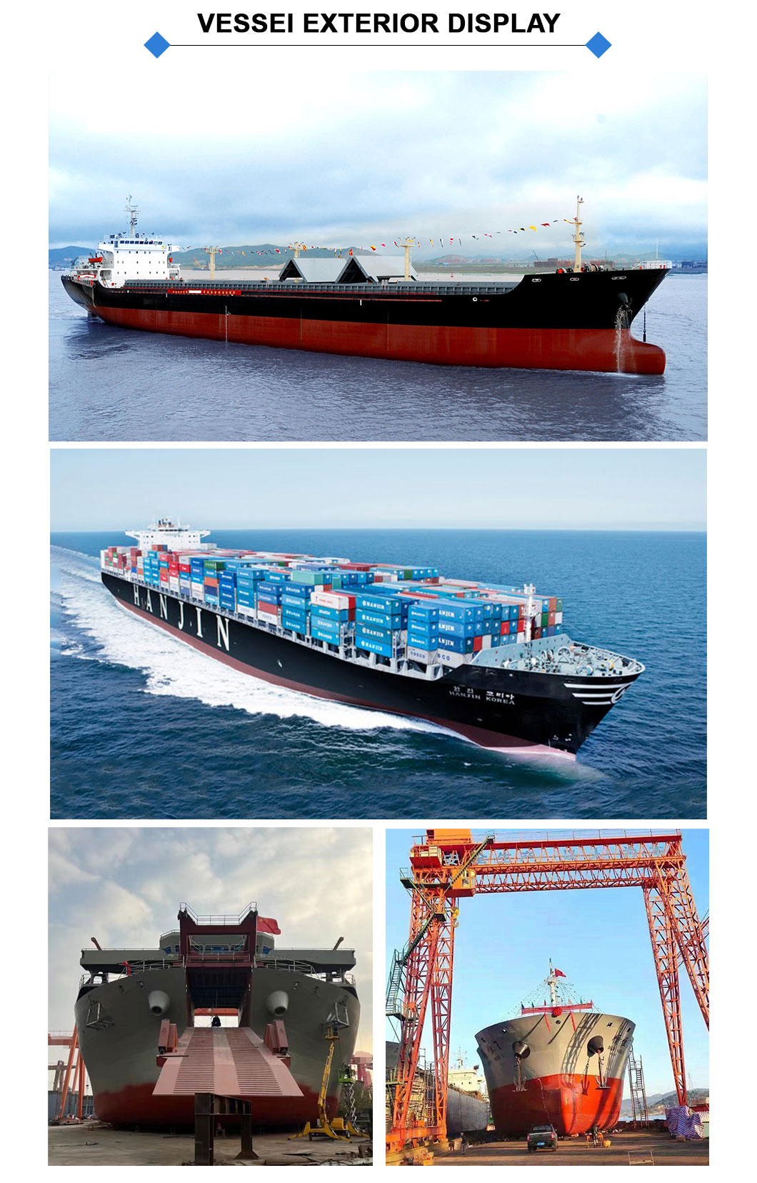 5000 tons self unloading cargo hold container vessel from China ...